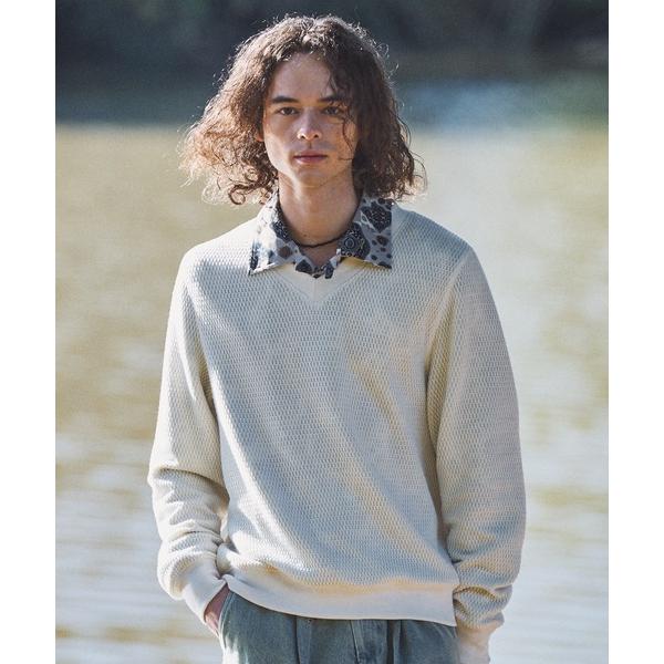 ZOZO問い合わせ番号:101092762ショップ:CJ Div.，シージェイディビジョンブランド:Casper John，キャスパージョン商品名:Compact waffle V-neck sweat/コンパクトワッフルVネックスウェット...