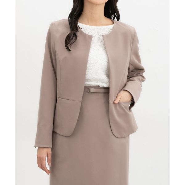 ZOZO問い合わせ番号:101132912ショップ:Honeys，ハニーズブランド:Honeys，ハニーズ，GLACIER，グラシア商品名:【ストレッチ・ウォッシャブル・イージーケア】ノーカラージャケットカテゴリ:ジャケット/アウター&gt...