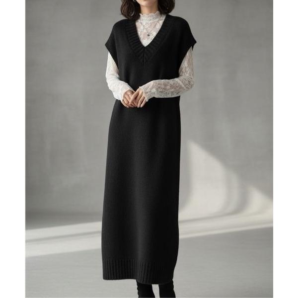 『タイムセール実施中』ZOZO問い合わせ番号:101132974ショップ:Bonjour Sagan，ボンジュールサガンブランド:I.O.E，アイオイ商品名:【韓国トレンド】ソフトタッチVネックニットベストワンピースカテゴリ:ワンピース/ド...