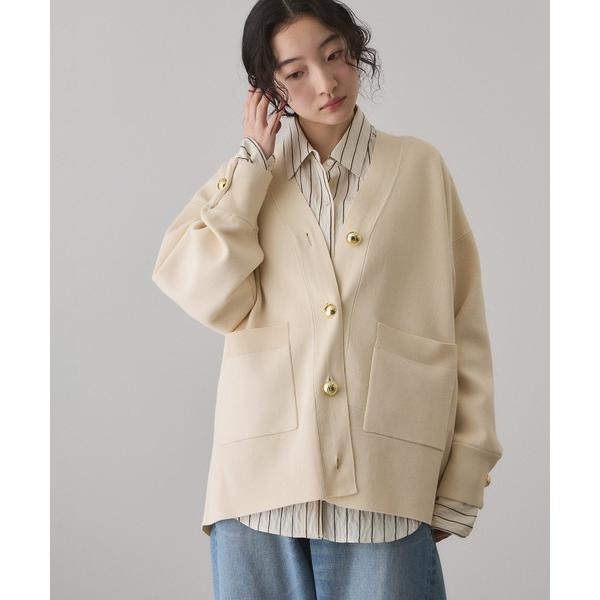 『セール実施中』ZOZO問い合わせ番号:101133296ショップ:ADAM ET ROPE'，アダムエロペブランド:ADAM ET ROPE'，アダムエロペ商品名:【サステナブル】ロゴボタンミドルカーディガンカテゴリ:トップス>カー...