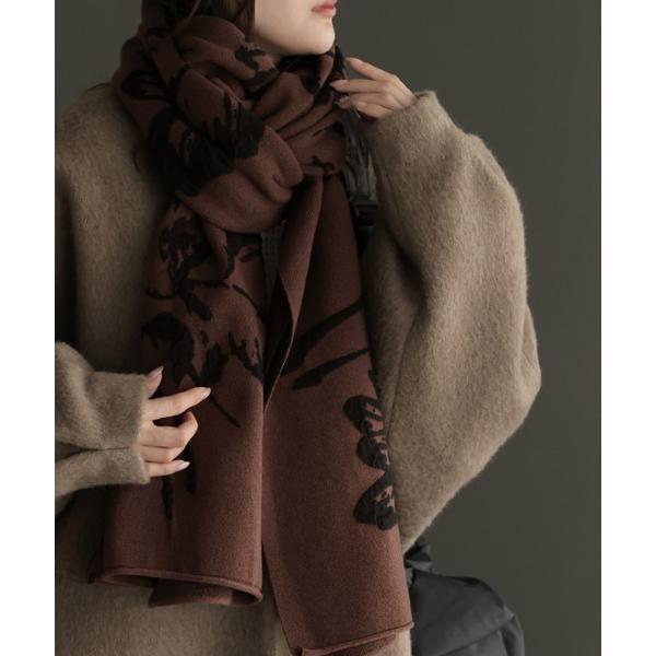 ZOZO問い合わせ番号:101144278ショップ:HUG.U，ハグユーブランド:HUG.U，ハグユー商品名:花柄ジャガード大判ストールカテゴリ:ファッション雑貨>ストール/ショールブランド品番:f168素材:綿93%， ナイロン7%...