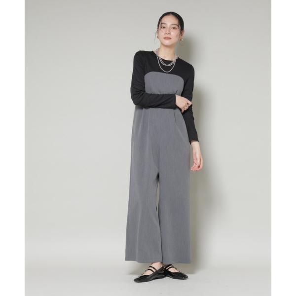 ZOZO問い合わせ番号:101176161ショップ:NANO universe，ナノユニバースブランド:NANO universe，ナノユニバース商品名:リブトップドッキングスーチングオールインワンカテゴリ:オールインワン・サロペット&gt...