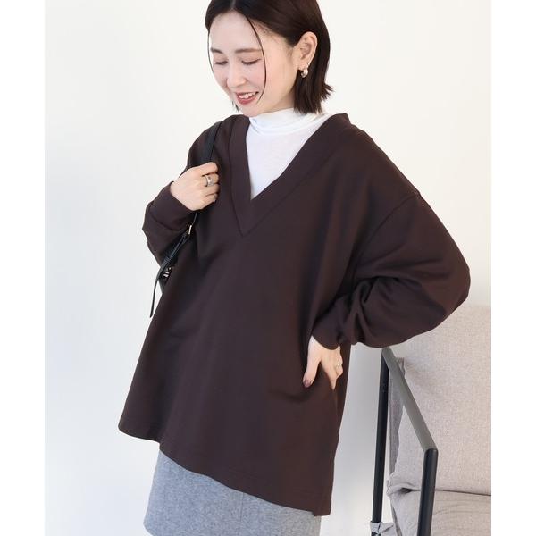 『タイムセール実施中』ZOZO問い合わせ番号:101186345ショップ:AMERICAN HOLIC，アメリカンホリックブランド:AMERICAN HOLIC，アメリカンホリック商品名:Vネックサイドスリットロングスウェットプルオーバーカ...