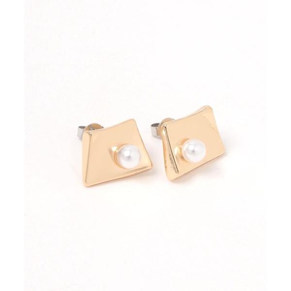 ※このアイテムは返品・交換対象外商品です。ZOZO問い合わせ番号:101186389ショップ:LAKOLE，ラコレブランド:LAKOLE，ラコレ商品名:メタルボードオンパールピアス / 622876カテゴリ:アクセサリー>ピアス（両耳...