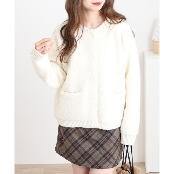 『タイムセール実施中』ZOZO問い合わせ番号:101186850ショップ:FUNALIVE，ファンアライブブランド:FUNALIVE，ファンアライブ商品名:je crois soi ブークレ　ニットジャケットカテゴリ:トップス>ニット...