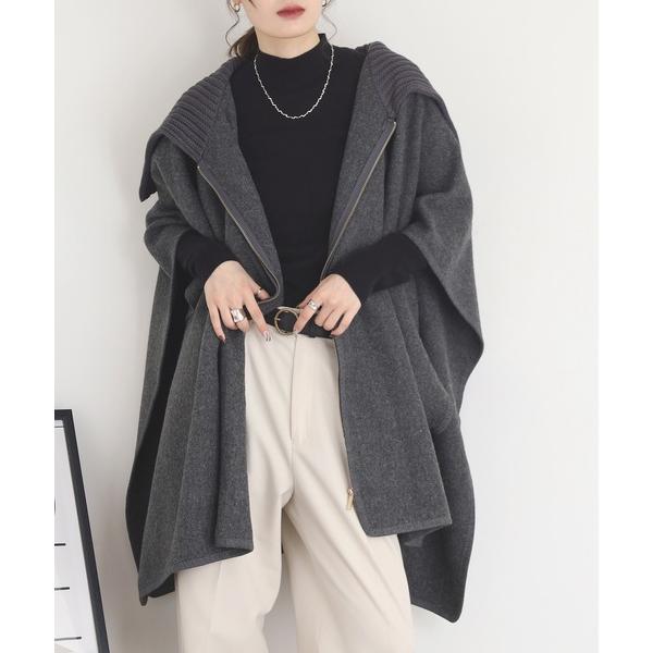 『タイムセール実施中』ZOZO問い合わせ番号:101186855ショップ:FUNALIVE，ファンアライブブランド:FUNALIVE，ファンアライブ商品名:je crois soi ニット衿　ケープカテゴリ:トップス>カーディガン/ボ...