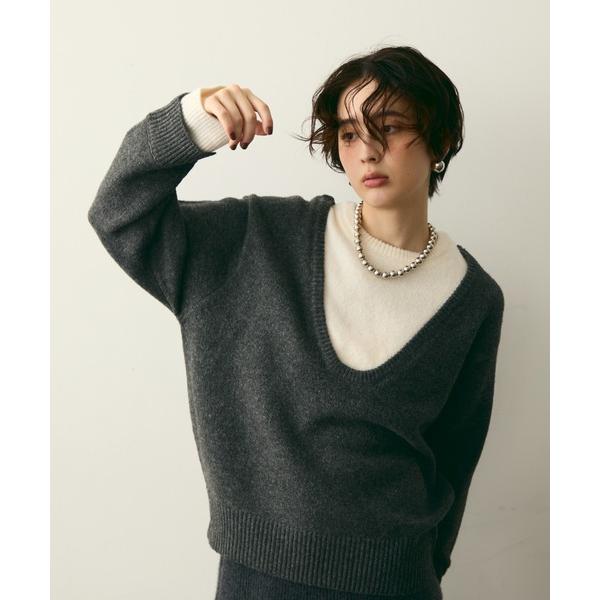 『タイムセール実施中』ZOZO問い合わせ番号:101186898ショップ:Auntie Rosa，アンティローザブランド:Trish，トリッシュ商品名:フェイクレイヤードニットプルオーバーカテゴリ:トップス>ニット/セーターブランド品...