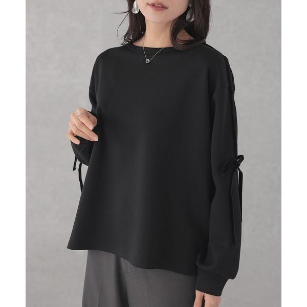 ZOZO問い合わせ番号:101187188ショップ:Lace Ladies，レースレディースブランド:DAYRA，デイラ商品名:クルーネック 袖リボン オーバーサイズ 長袖 トップスカテゴリ:トップス>Tシャツ/カットソーブランド品番...