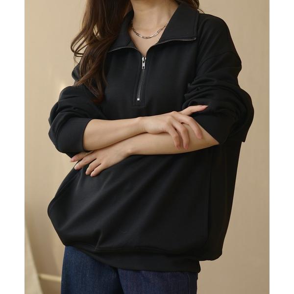 『タイムセール実施中』ZOZO問い合わせ番号:101187201ショップ:Lace Ladies，レースレディースブランド:DAYRA，デイラ商品名:スタンドカラー ハーフジップ スウェット 長袖 プルオーバーカテゴリ:トップス>スウ...