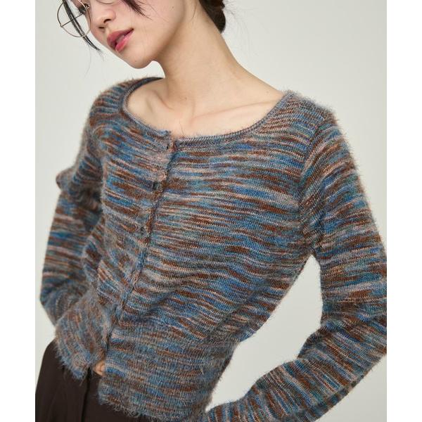 ZOZO問い合わせ番号:101188268ショップ:Auntie Rosa，アンティローザブランド:NUJOH，ヌゾ商品名:Brushed Multi-Color Knit Cardigan / ブラッシュドマルチカラーニットカーディガンカ...
