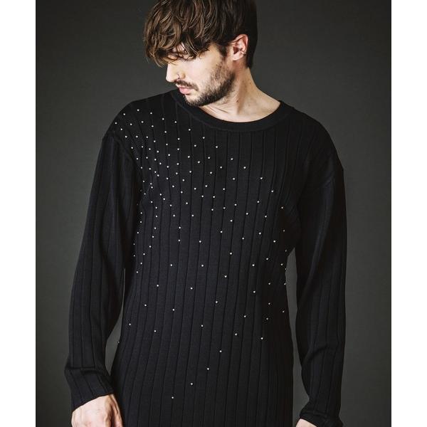 ZOZO問い合わせ番号:101188396ショップ:NO ID.，ノーアイディーブランド:NO ID.，ノーアイディ商品名:【NO ID.】Studs Knit Pullover / スタッズ ニット プルオーバーカテゴリ:トップス>...