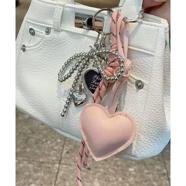 『タイムセール実施中』ZOZO問い合わせ番号:101188724ショップ:BAG IN THE DAY，バッグインザデイブランド:B.I.D.，ビーアイディー商品名:《Bz》ハートモチーフ＆シルバーカラービーズリボンバッグチャーム マルチキ...