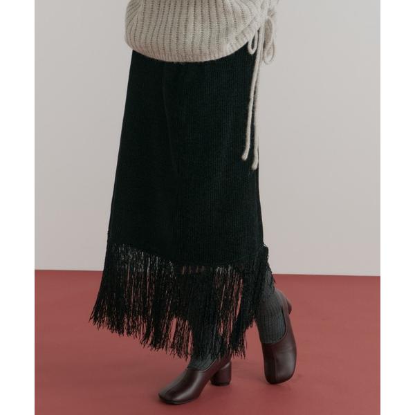 『タイムセール実施中』ZOZO問い合わせ番号:101188818ショップ:Auntie Rosa，アンティローザブランド:bita.，ビタ商品名:リブ編みフリンジニットスカートカテゴリ:スカート>スカートブランド品番:BADAY255...