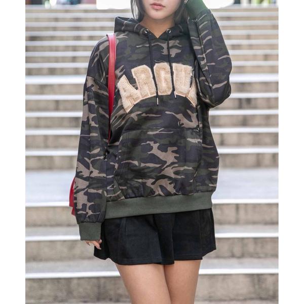 『タイムセール実施中』ZOZO問い合わせ番号:101188878ショップ:DIAVEL，ディアベルブランド:GORGE，ゴージ，DIAVEL，ディアベル商品名:《ファーパッチARGUEロゴ》裏起毛スウェットパーカー 秋冬◎カテゴリ:トップス...