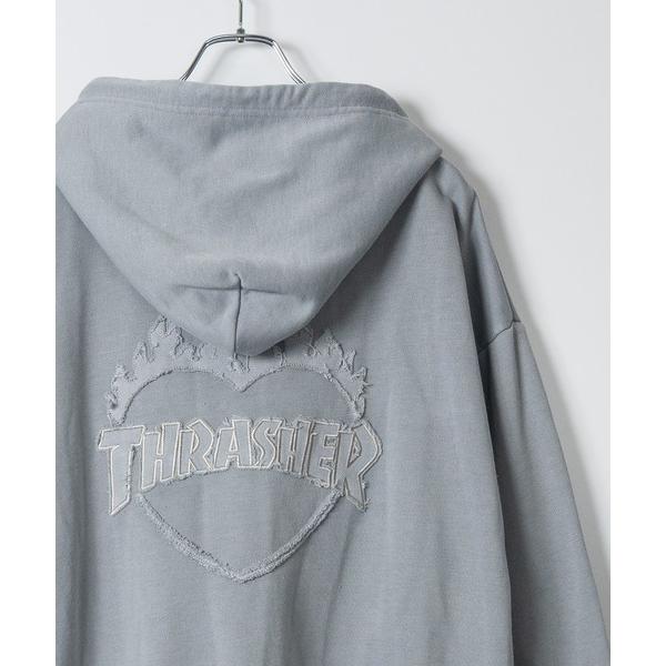 『タイムセール実施中』ZOZO問い合わせ番号:101189466ショップ:JOHN'S CLOSET，ジョンズクローゼットブランド:THRASHER，スラッシャー商品名:【at】〔THRASHER/スラッシャー〕ダメージデニムアップリケ ピ...