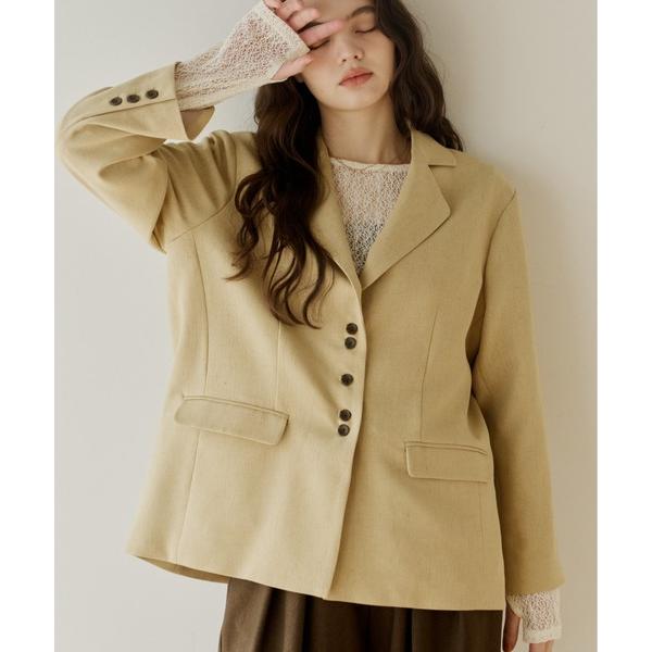 ZOZO問い合わせ番号:101190043ショップ:IF Div.，アイエフディビジョンブランド:OLUN，オルン商品名:linen blend jacket/リネンブレンドジャケットカテゴリ:ジャケット/アウター>テーラードジャケッ...