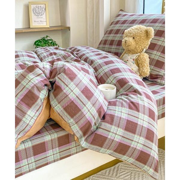 『セール実施中』ZOZO問い合わせ番号:101190163ショップ:Teem Store，チームストアブランド:pyornim，ピョルニム商品名:【26年春夏新作】チェック柄 ベットカバー3点セットカテゴリ:インテリア>寝具ブランド品...