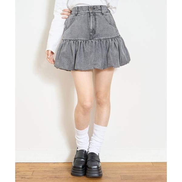 『セール実施中』ZOZO問い合わせ番号:101193014ショップ:NARUMIYA ONLINE，ナルミヤ オンラインブランド:LOVETOXIC，ラブトキシック商品名:【LTXC】デニムバルーンスカートカテゴリ:スカート>スカート...