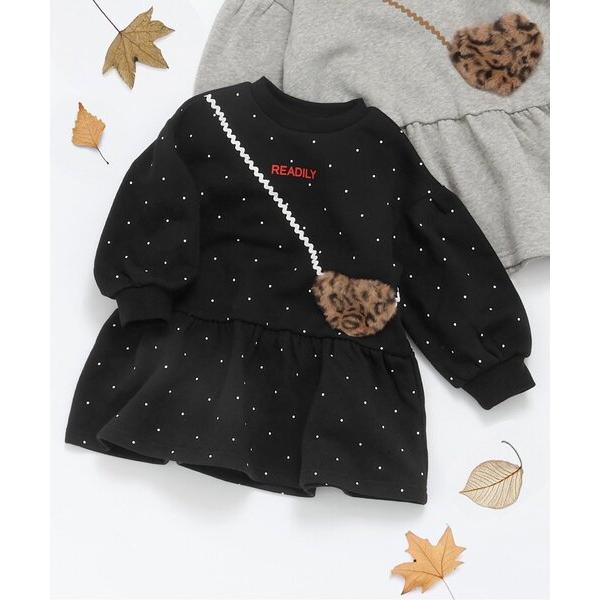 ZOZO問い合わせ番号:101200471ショップ:F.O.Online Store，エフオーオンラインストアブランド:BREEZE，ブリーズ商品名:【裏起毛/リンク】ハートポシェットワンピース_ジュニア対応カテゴリ:ワンピース/ドレス&g...