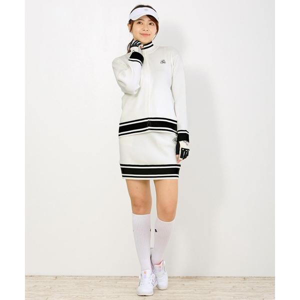 『タイムセール実施中』ZOZO問い合わせ番号:101200929ショップ:TopIsm，トップイズムブランド:TopIsm，トップイズム商品名:ゴルフウェア 上下セットアップ ニットジャケット ゴルフスカート ボーダー レディースカテゴリ:...