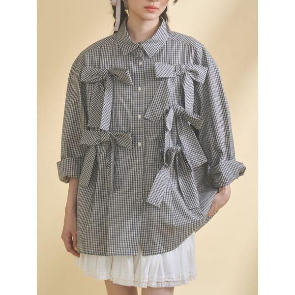 『タイムセール実施中』ZOZO問い合わせ番号:101201368ショップ:merry jenny，メリージェニーブランド:merry jenny，メリージェニー商品名:bon bon ribbon shirtカテゴリ:トップス>シャツ...