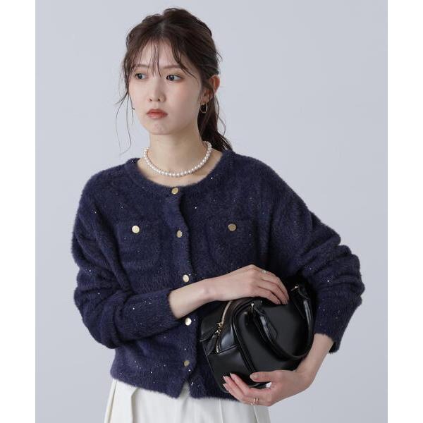 ZOZO問い合わせ番号:101201886ショップ:FREE'S MART，フリーズマートブランド:FREE'S MART，フリーズマート商品名:◆〈ＭＦＭ〉金ボタンへアリースパンコールニットカーディガンカテゴリ:トップス>ニット/セ...