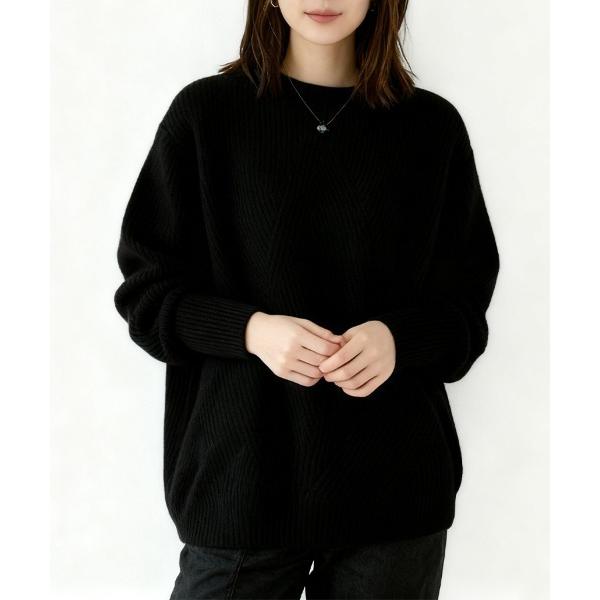 『タイムセール実施中』ZOZO問い合わせ番号:101202101ショップ:Bonjour Sagan，ボンジュールサガンブランド:ONEP STAR，ワンピスター，Bonjour Sagan，ボンジュールサガン商品名:リブ編みクルーネックニ...