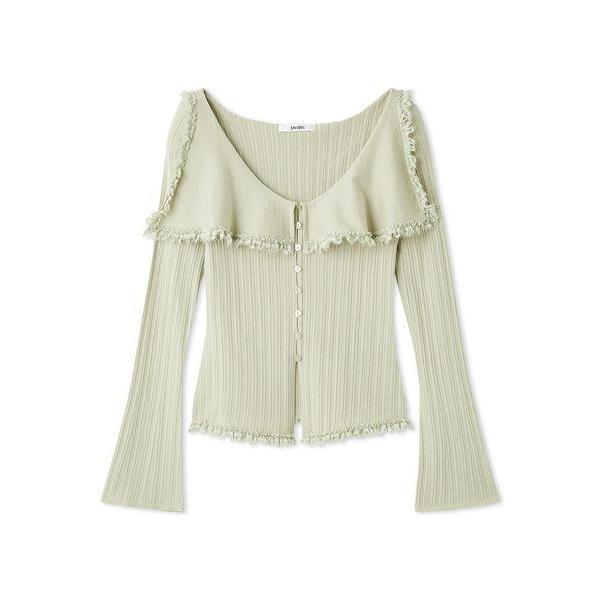 ZOZO問い合わせ番号:101202409ショップ:SNIDEL，スナイデルブランド:SNIDEL，スナイデル商品名:Sustainableビッグカラーレーストリムニットプルオーバーカテゴリ:トップス>ニット/セーターブランド品番:S...