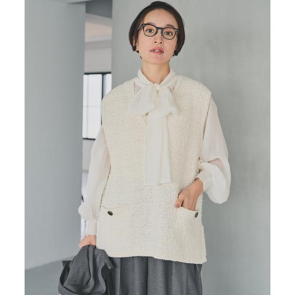 『タイムセール実施中』ZOZO問い合わせ番号:101202799ショップ:PUAL CE CIN，ピュアルセシンブランド:PUAL CE CIN，ピュアルセシン商品名:シアーリボンタイ2WAYブラウスカテゴリ:トップス>シャツ/ブラウ...