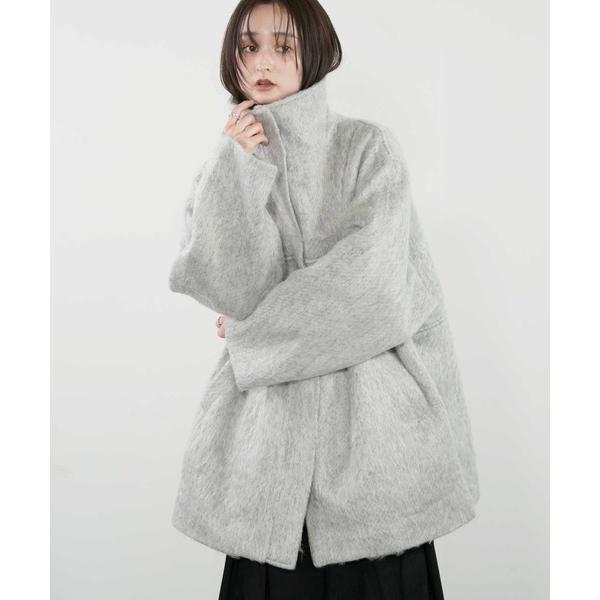 『タイムセール実施中』ZOZO問い合わせ番号:101234130ショップ:Bonjour Sagan，ボンジュールサガンブランド:Bulue.，ブルー商品名:【Bulue.】シャギースタンドカラーコートカテゴリ:ジャケット/アウター>...