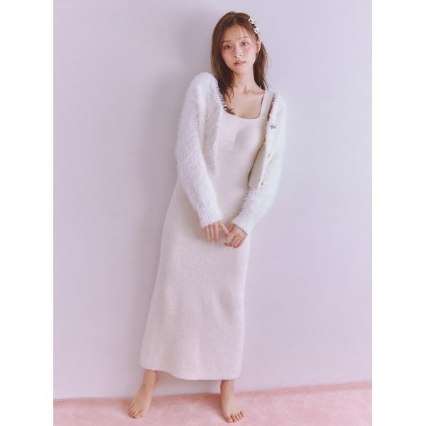 ZOZO問い合わせ番号:101264340ショップ:SNIDEL HOME，スナイデルホームブランド:SNIDEL HOME，スナイデルホーム商品名:【NEW YEAR'S SPECIAL ITEM】シャギーカーディガン×ワンピースセットカ...