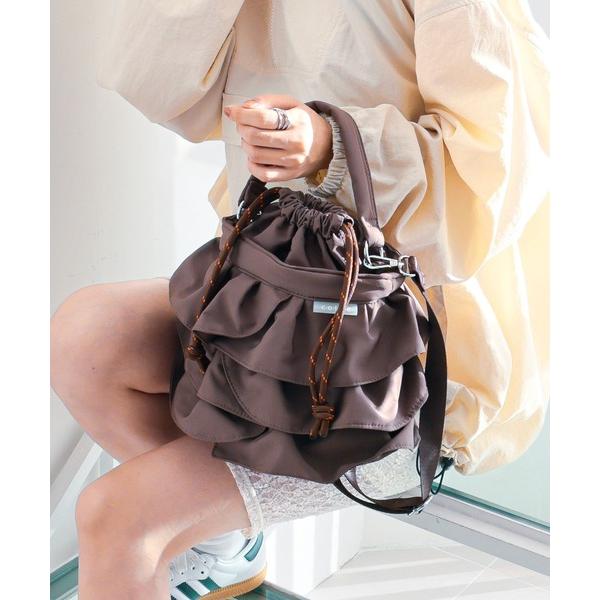 ZOZO問い合わせ番号:101264388ショップ:TRYSIL，トライシルブランド:COLDE ，コルデ商品名:2wayフリル巾着バッグ【詳細動画あり】カテゴリ:バッグ>ショルダーバッグブランド品番:3261-300-1素材:ポリエ...