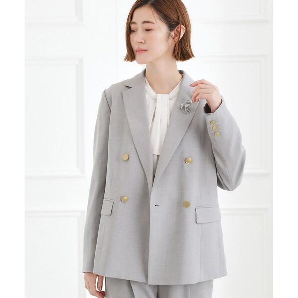 『タイムセール実施中』ZOZO問い合わせ番号:101275198ショップ:grove，グローブブランド:grove，グローブ商品名:【マシンウォッシュ/防シワ】ダブルテーラードジャケット【着回しカセット】カテゴリ:ジャケット/アウター&gt...