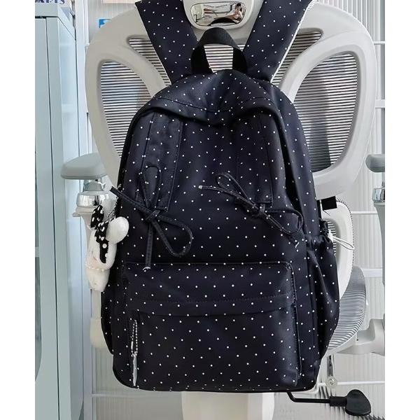 『セール実施中』ZOZO問い合わせ番号:101275212ショップ:Teem Store，チームストアブランド:pyornim，ピョルニム商品名:【26年春夏新作】【A4 サイズ対応】リボンドット柄リュックカテゴリ:バッグ>バックパッ...