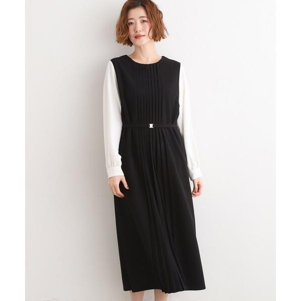 ZOZO問い合わせ番号:101275754ショップ:grove，グローブブランド:grove，グローブ商品名:【手洗いOK】フロントプリーツ袖コンシャスワンピースカテゴリ:ワンピース/ドレス>ワンピースブランド品番:768-55008...