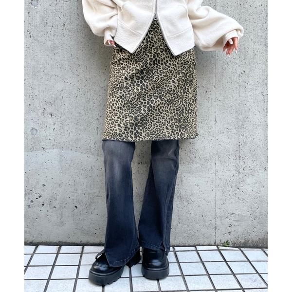 ZOZO問い合わせ番号:101276008ショップ:ALAND，エーランドブランド:3.3 Field Trip ，3.3フィールドトリップ，ALAND，エーランド商品名:3.3 Field Trip／レオパードミディスカート（裏地付き）カ...