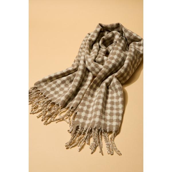ZOZO問い合わせ番号:101284863ショップ:ottilie，オティーリエブランド:ottilie，オティーリエ商品名:チェック格子柄　ストール　MIDO-2412　QLIカテゴリ:ファッション雑貨>マフラーブランド品番:ECL...