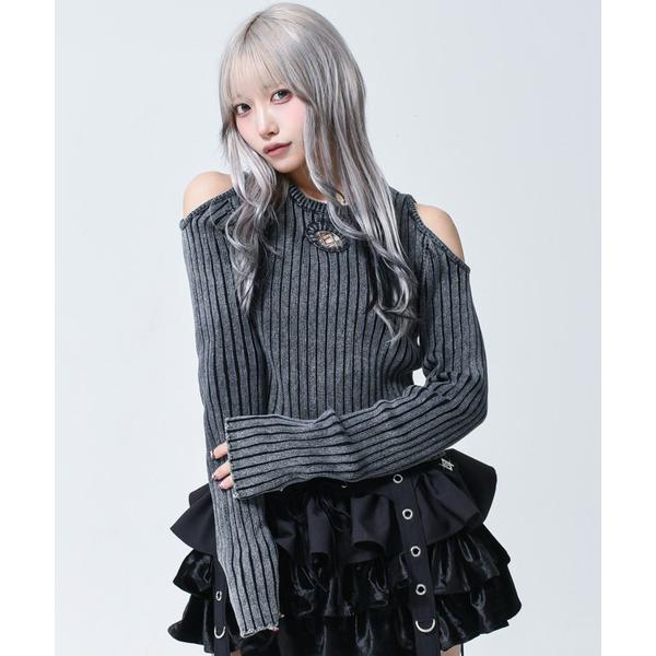 ZOZO問い合わせ番号:101286294ショップ:A'GEM/9 × .kom，エージェムナインブランド:REFLEM，レフレム商品名:『REFLEM/レフレム』オーバルロゴクロップリブニットカテゴリ:トップス>ニット/セーターブラ...
