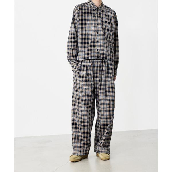 『セール実施中』ZOZO問い合わせ番号:101317699ショップ:BEAMS MEN，ビームス メンブランド:BEAMS，ビームス商品名:チェック ワイド イージーパンツ【ワイドストレートフィット】カテゴリ:パンツ>その他パンツブラ...