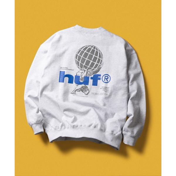 ZOZO問い合わせ番号:101318118ショップ:HUF，ハフブランド:HUF，ハフ商品名:COMMUNITY SUPPORT CREWカテゴリ:トップス>スウェットブランド品番:25H_PF80086素材:コットン80%， ポリエ...