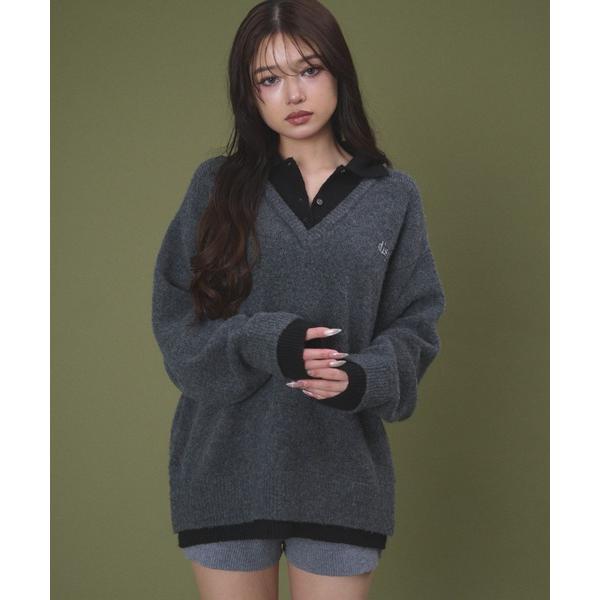 『セール実施中』ZOZO問い合わせ番号:101349277ショップ:WEGO，ウィゴーブランド:DISPARK，ディスパーク，WEGO，ウィゴー商品名:DISPARK/ドッキングロゴビッグニットカテゴリ:トップス>ニット/セーターブラ...