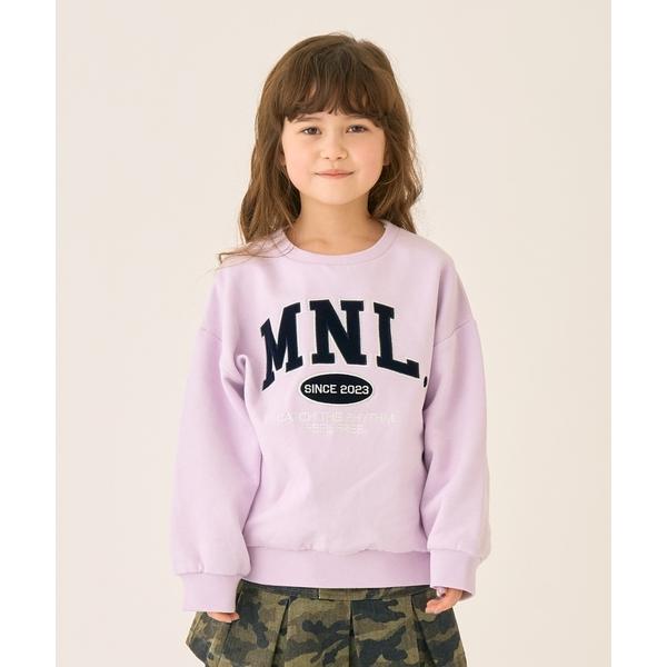 『セール実施中』ZOZO問い合わせ番号:101349310ショップ:petit main，プティマインブランド:minimal，ミニマル商品名:【裏起毛】【綿100】ルーズシルエットロゴプルオーバー/トレーナーカテゴリ:トップス>スウ...