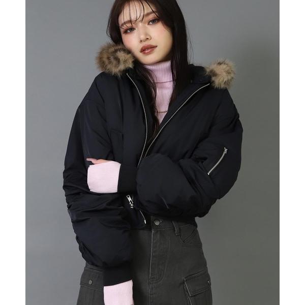 ZOZO問い合わせ番号:101413000ショップ:ANAP，アナップブランド:ANAP，アナップ商品名:レオパードファー N2B 中綿 ブルゾンカテゴリ:ジャケット/アウター>ブルゾンブランド品番:796-9404素材:表地/ナイロ...