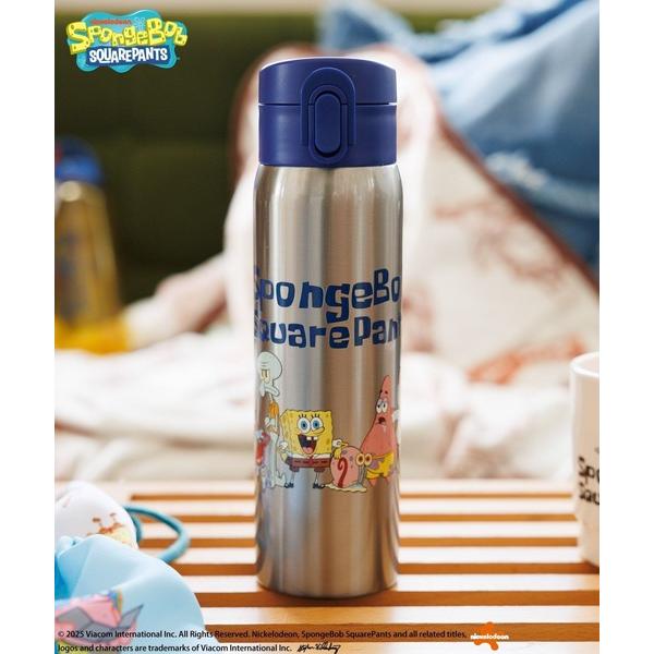 ZOZO問い合わせ番号:101413853ショップ:BAYFLOW，ベイフローブランド:BAYFLOW，ベイフロー商品名:【スポンジ・ボブ×BAYFLOW】ワンタッチステンレスボトル480ml[保温・保冷]カテゴリ:食器/キッチン>水...