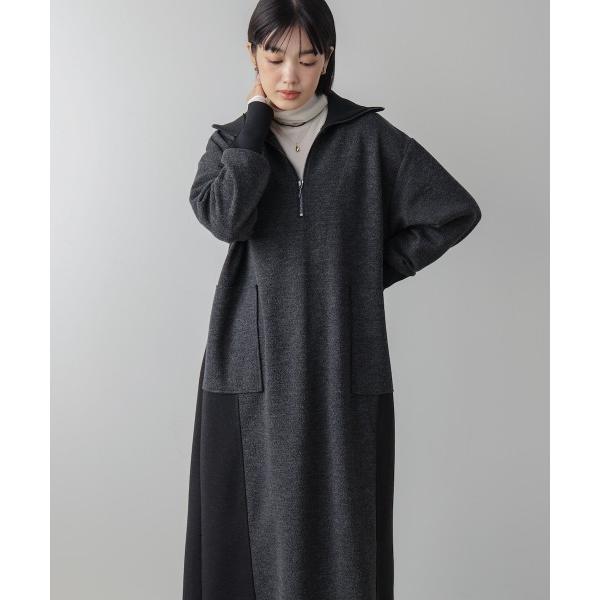 『タイムセール実施中』ZOZO問い合わせ番号:101414407ショップ:Bou Jeloud，ブージュルードブランド:Bou Jeloud，ブージュルード商品名:ウールライクメルトンハーフジップワンピースカテゴリ:ワンピース/ドレス&gt...