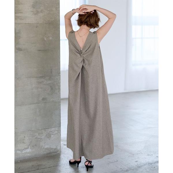 『タイムセール実施中』ZOZO問い合わせ番号:101415412ショップ:ur's，ユアーズブランド:ur's，ユアーズ商品名:シャーベットリネンライクバックノットワンピースカテゴリ:ワンピース/ドレス>ワンピースブランド品番:BHX...