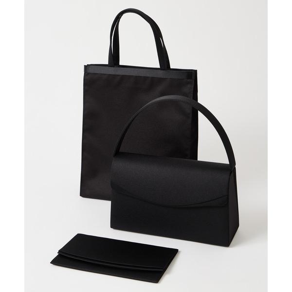 ZOZO問い合わせ番号:101415561ショップ:AIMER，エメブランド:AIMER，エメ商品名:【喪服・礼服用・WEB限定】サテン切り替えフラップブラックフォーマルバッグ3点セット(バッグ・サブバッグ・袱紗)カテゴリ:バッグ>ハ...