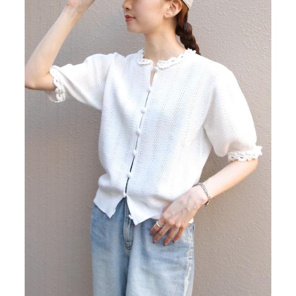 ZOZO問い合わせ番号:101415592ショップ:STEPS，ステップスブランド:THE SHINZONE，ザ　シンゾーン，STEPS，ステップス商品名:THE SHINZONE/シンゾーン　メッシュレースニットカーディガン　MESH L...