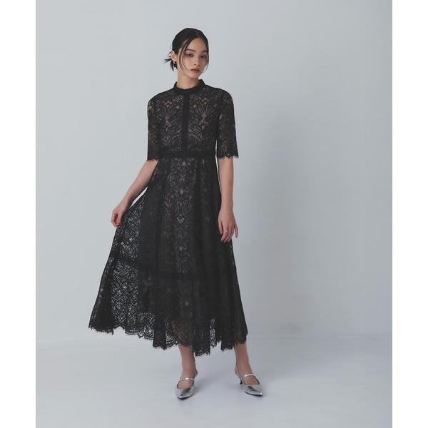 『タイムセール実施中』ZOZO問い合わせ番号:101415913ショップ:ANDRESD，アンドレスドブランド:Rose of Sharon，ローズオブシャロン商品名:スタンドカラー総レースフレアドレスカテゴリ:ワンピース/ドレス>ド...