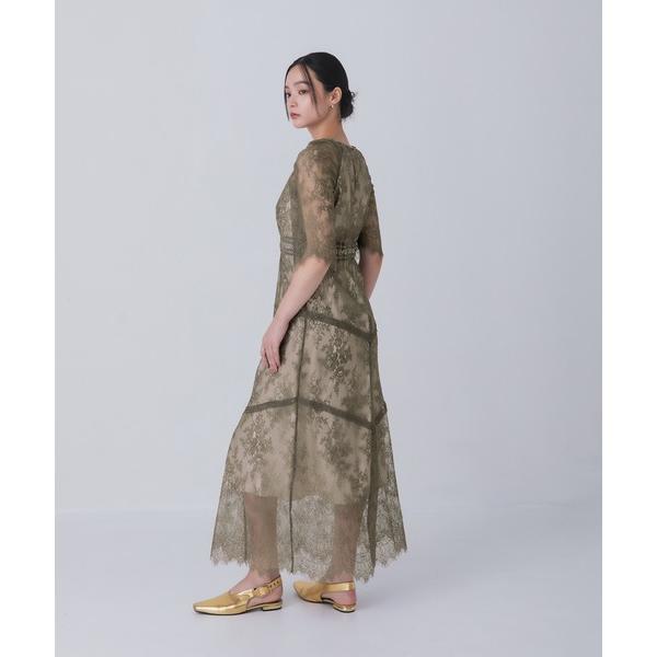 『タイムセール実施中』ZOZO問い合わせ番号:101415992ショップ:ANDRESD，アンドレスドブランド:Rose of Sharon，ローズオブシャロン商品名:タックショルダー総レースフレアドレスカテゴリ:ワンピース/ドレス>...